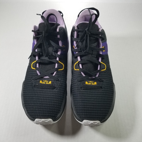 Nike | Shoes | Nike Mens Lebron James Witness 7 Shoes Black Purple Gold Dm123 Size 115 Laker ...